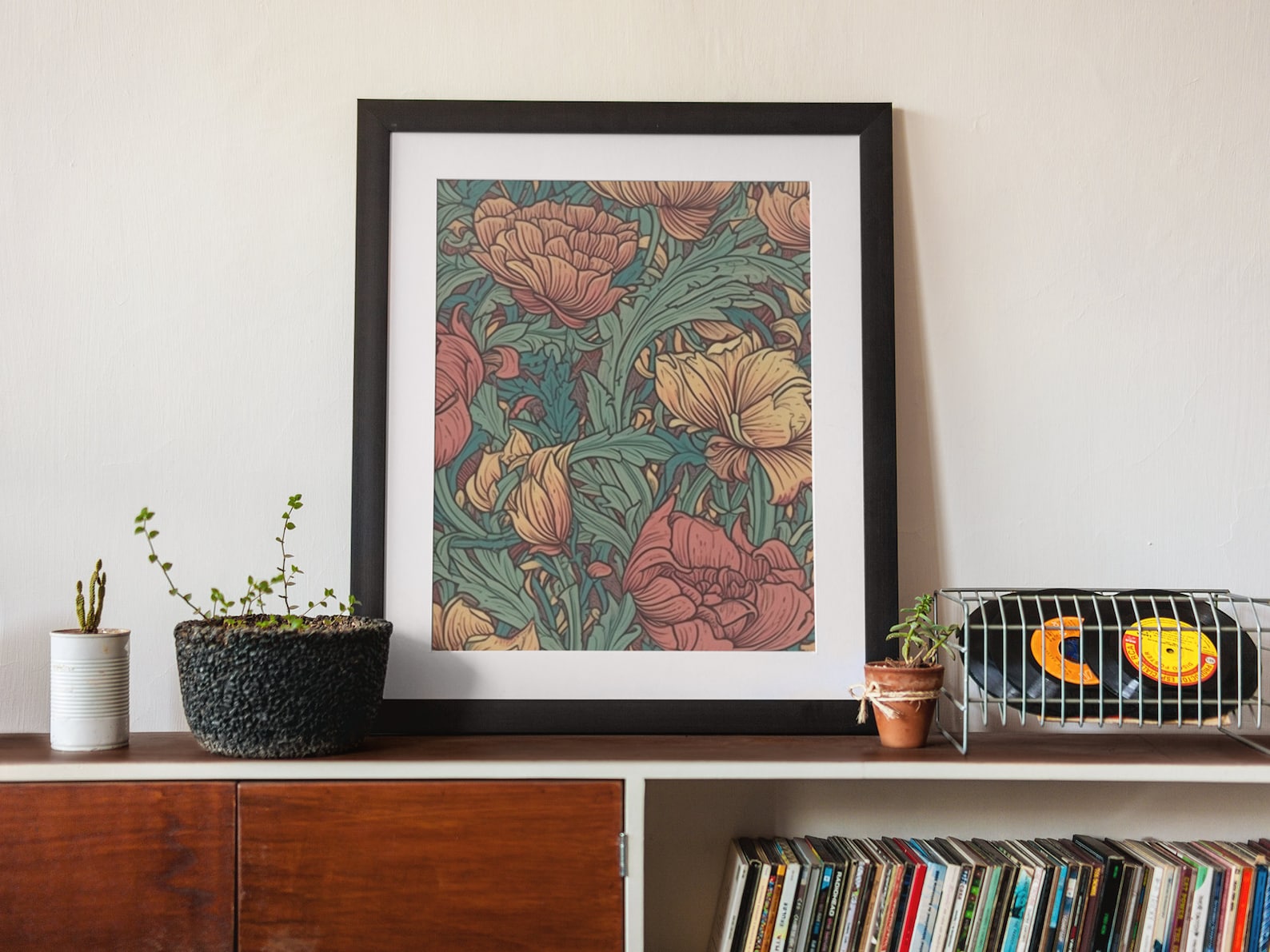 Art Nouveau Flower Pattern Seamless Digital Download (set of Four ...