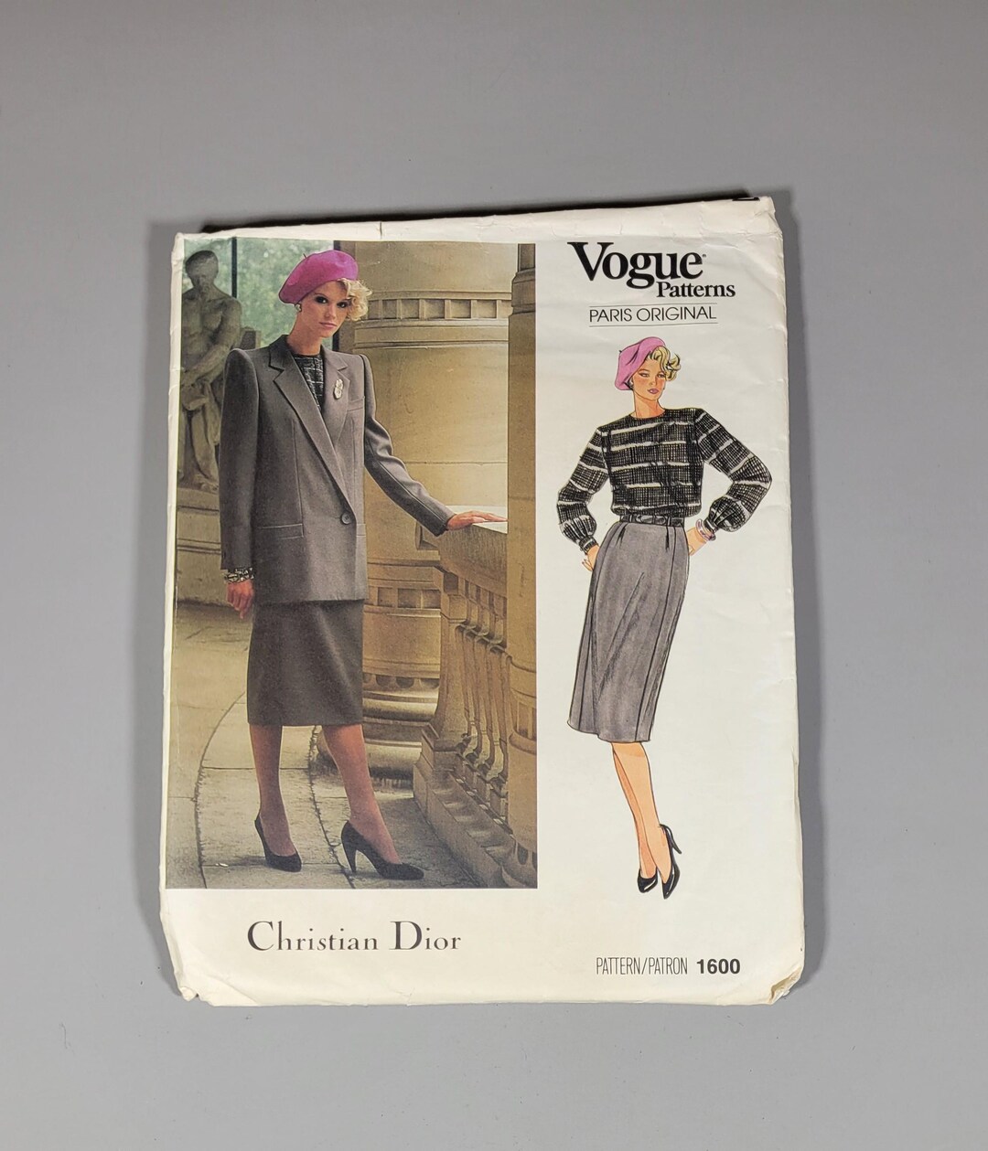 Vogue 1600 Christian Dior Sewing Pattern Paris 12 Dress Original CUT - Etsy
