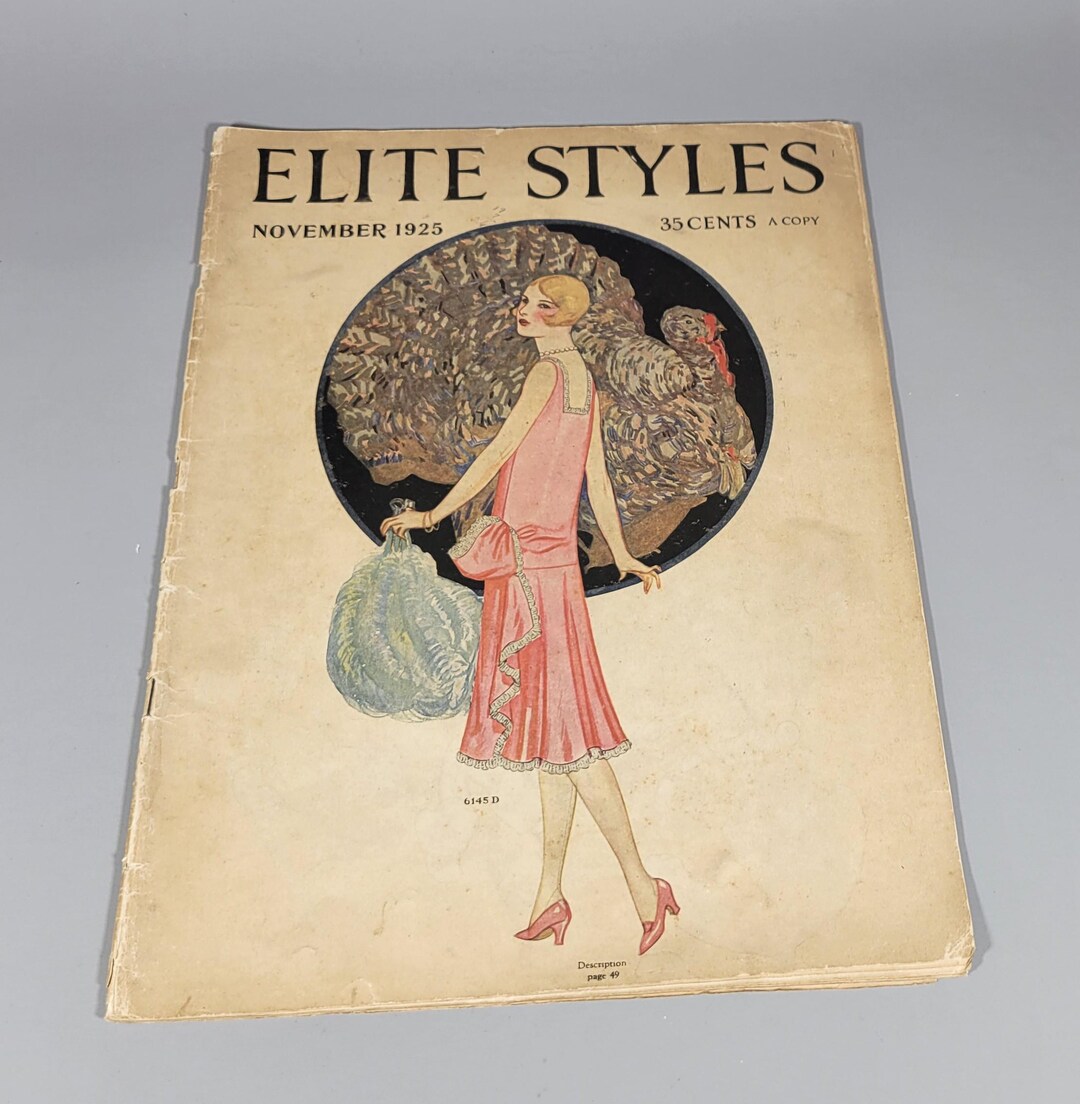 1925 Elite Styles Original November Dressmaker Tailor Fashion Catalog Ladies - Etsy