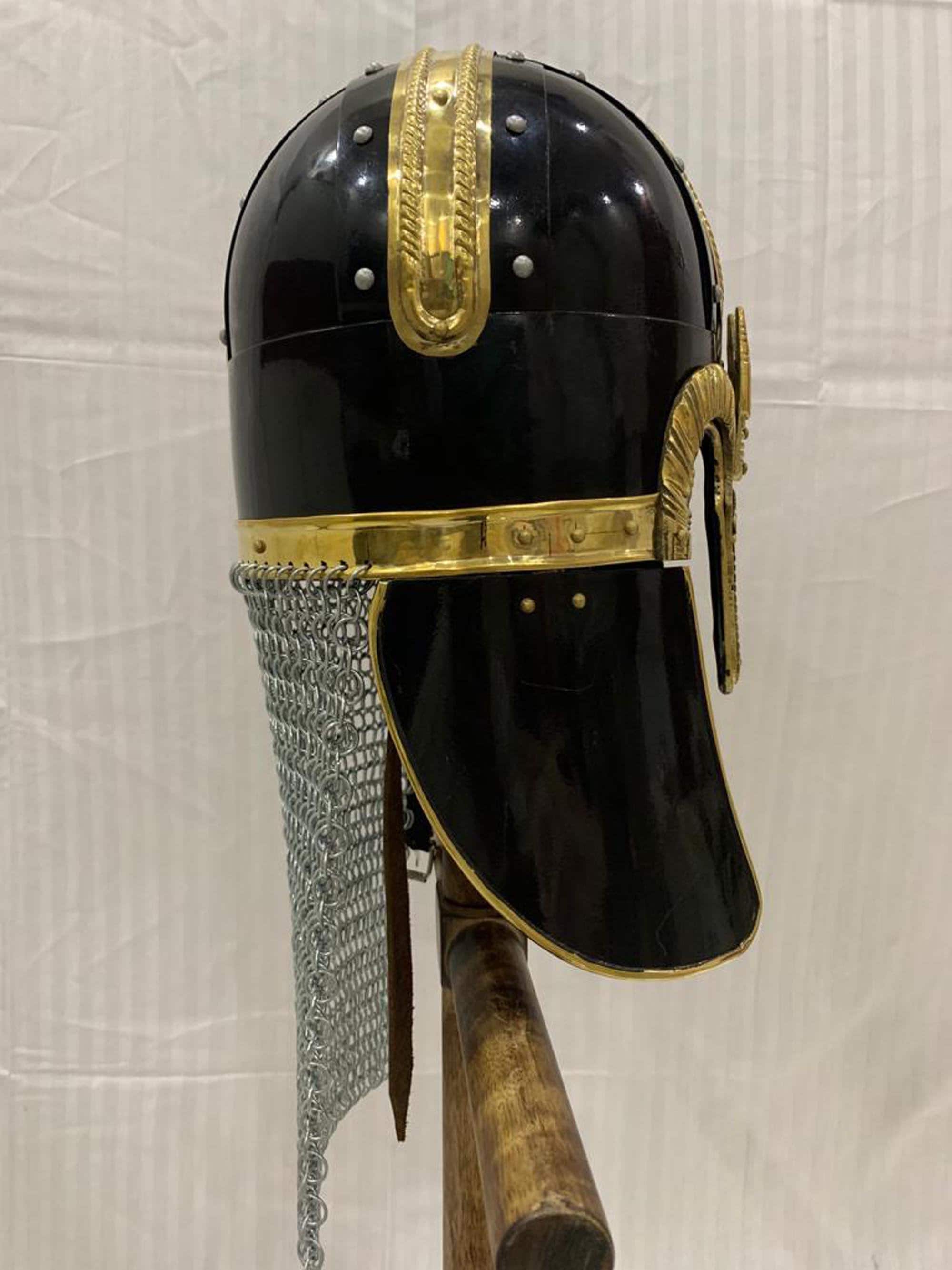 Medieval Metal Coppergate Barbuta Crusader Knight Templar With Butted ...