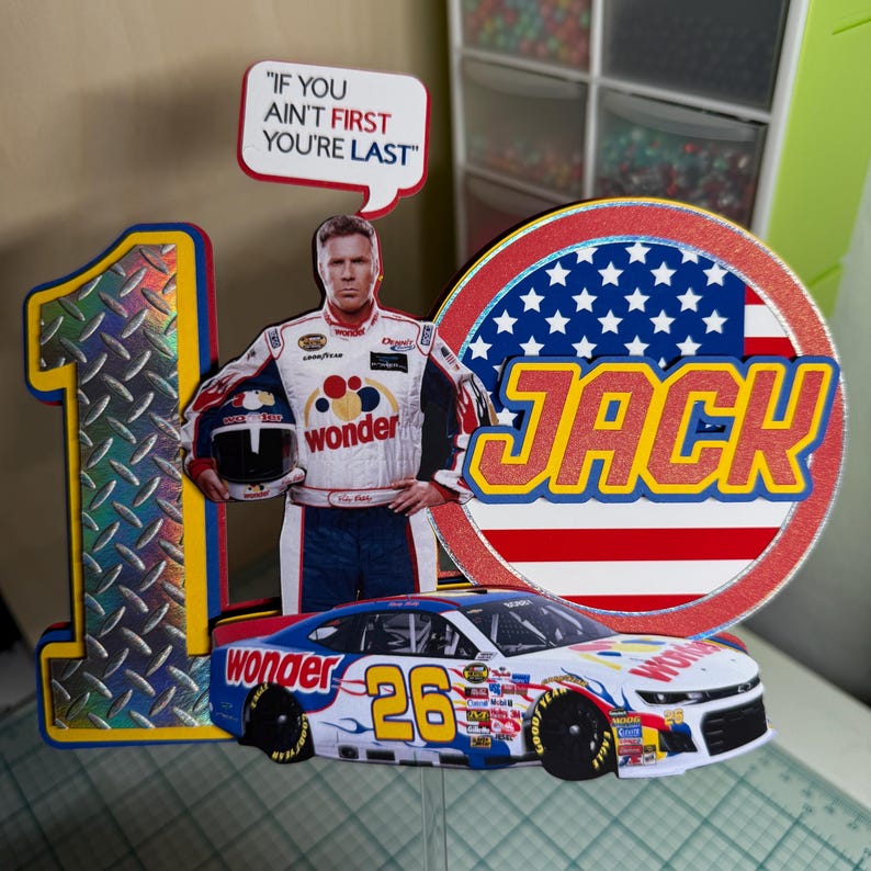 Talladega Nights: the Ballad of Ricky Bobby Custom Cake Topper Shaker ...