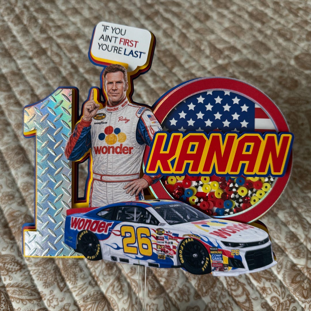 Talladega Nights: the Ballad of Ricky Bobby Custom Cake Topper Shaker ...