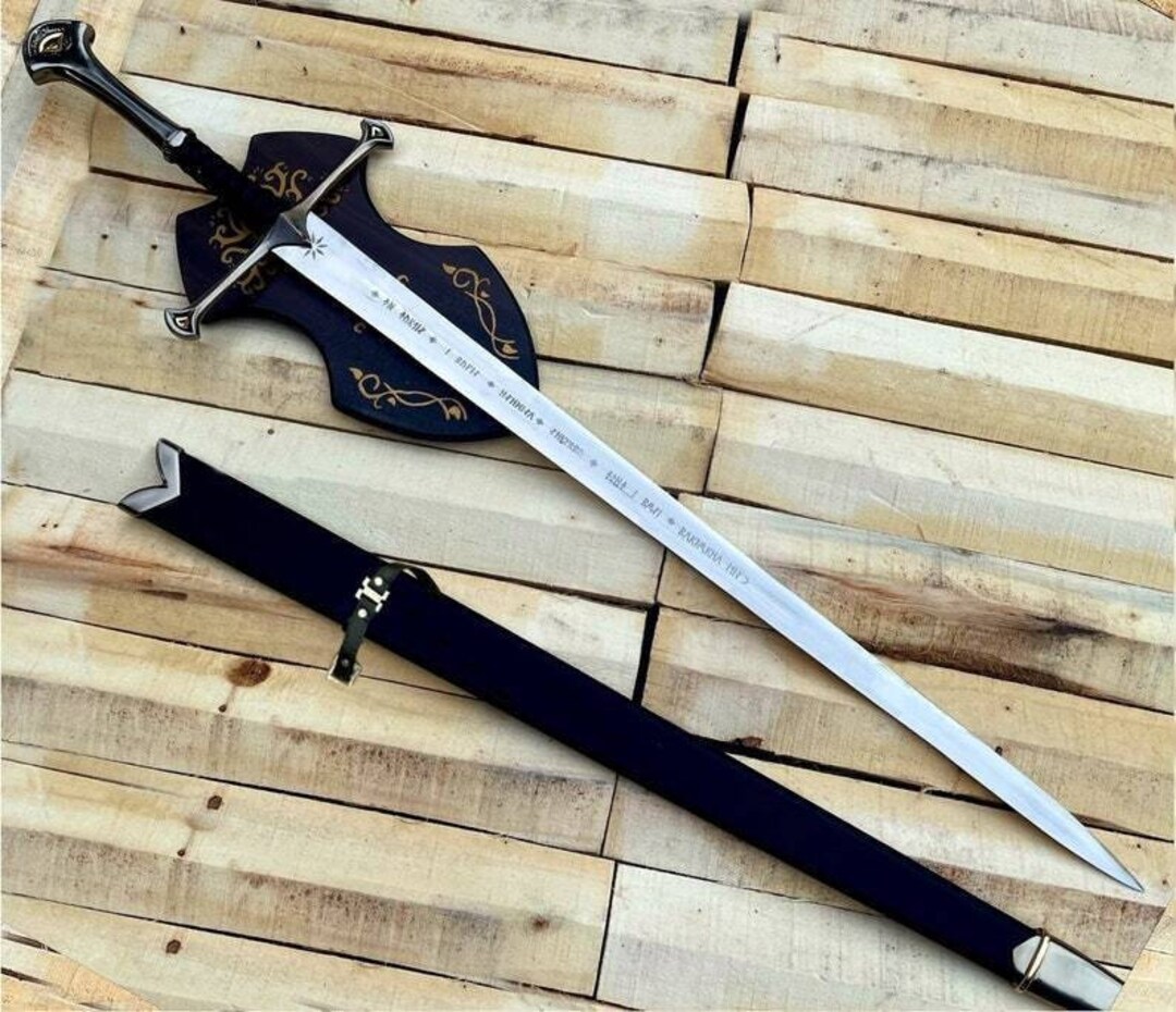 ANDURIL Sword of Strider Custom Engraved Sword Lord of the - Etsy