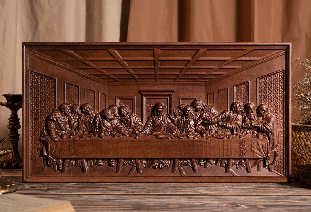 The Last Supper Hand-carved Wooden Mural - Etsy