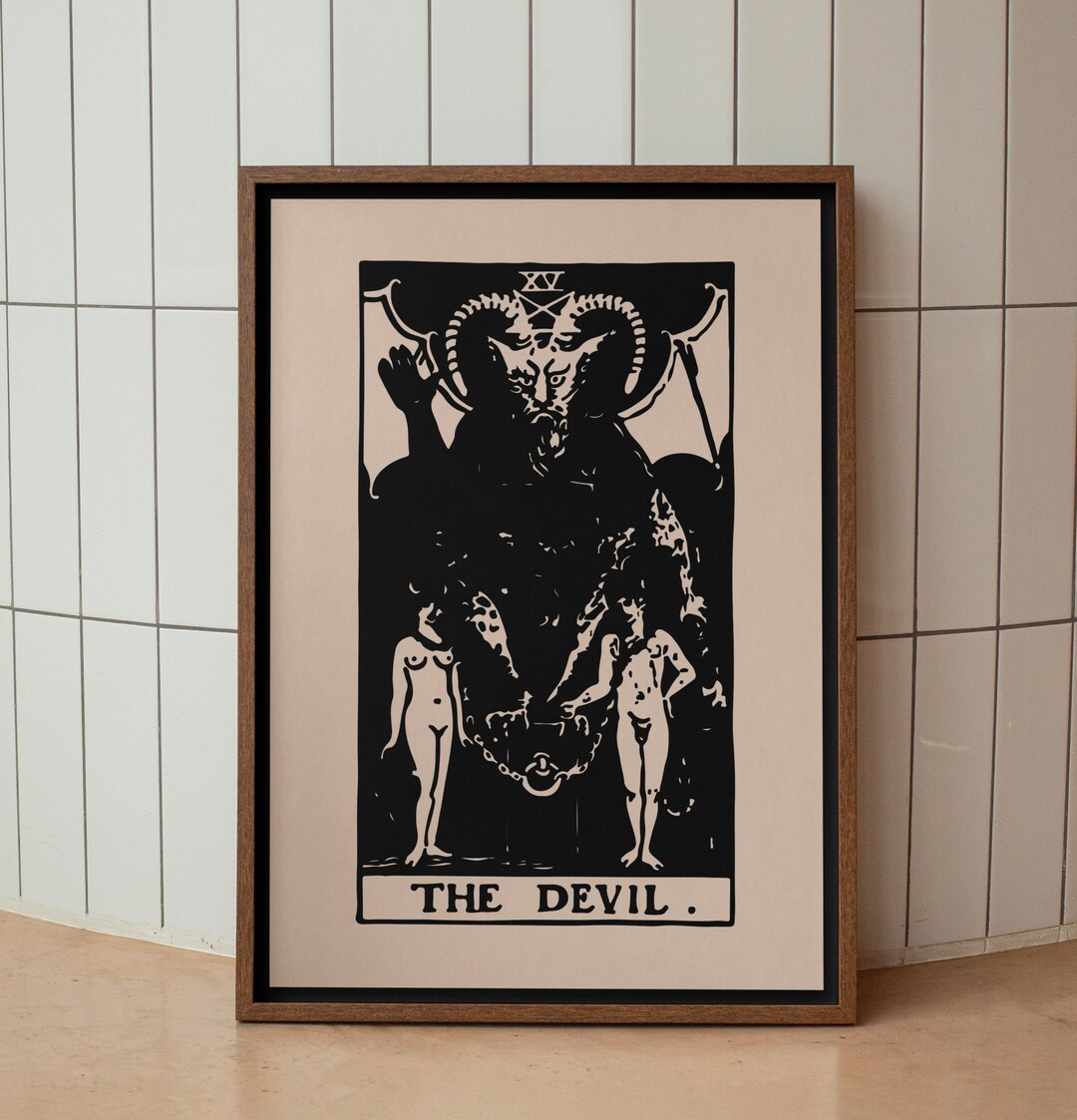 The Devil Card Poster / Tarot Poster /printable Wall Decor / the Devil ...
