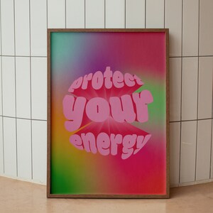 Protect Your Energy Poster | Motivational Quote Wall Art | Digital Self ...