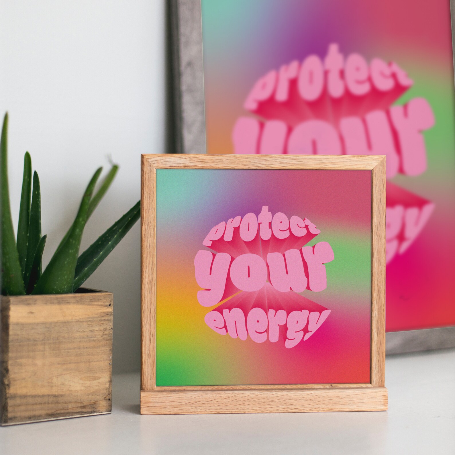 Protect Your Energy Poster | Motivational Quote Wall Art | Digital Self ...