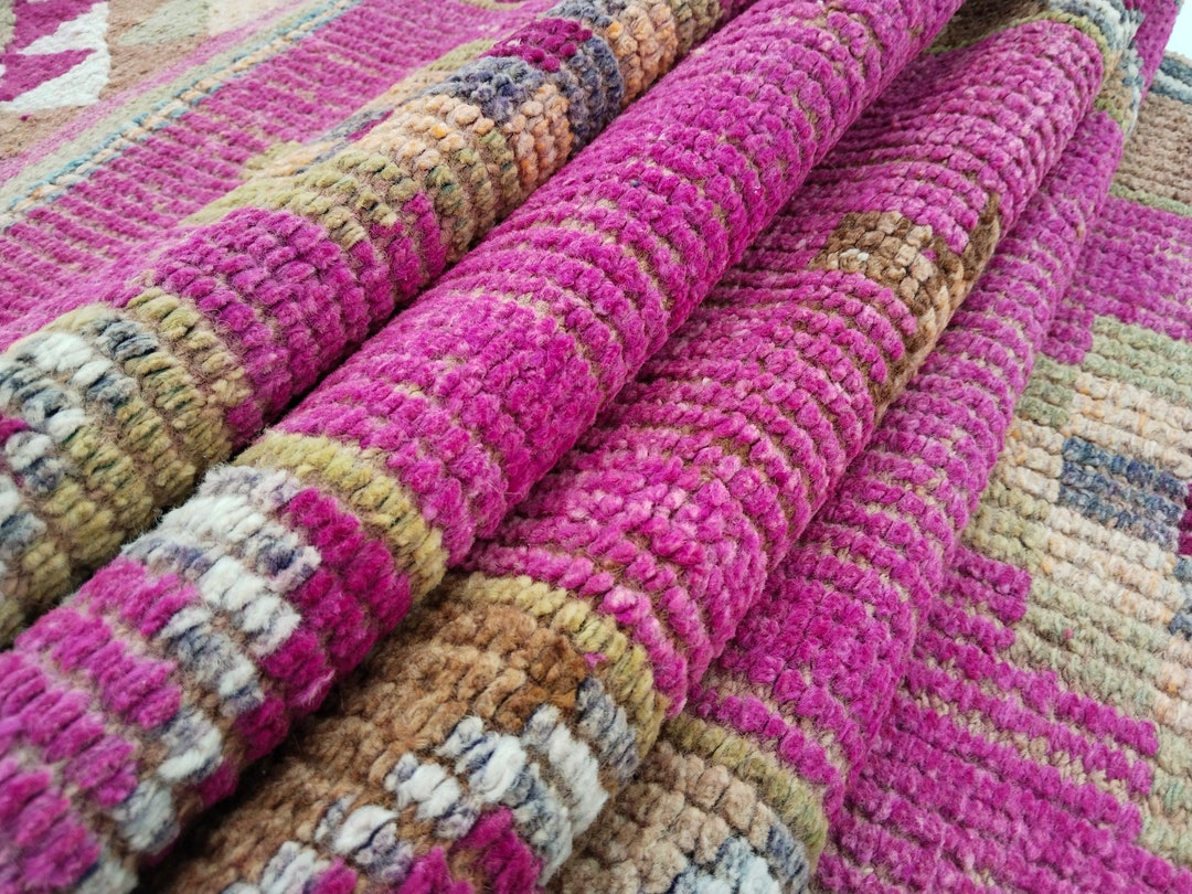 Long Size Rug, Pink Hallway Rug, Kitchen Rug,antique Rug, Worn Rug ...