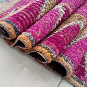 Long Size Rug, Pink Hallway Rug, Kitchen Rug,antique Rug, Worn Rug ...