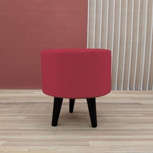 Burgundy Footstool, Classic Funiture, Romantic Pouf, Modern Decoration ...