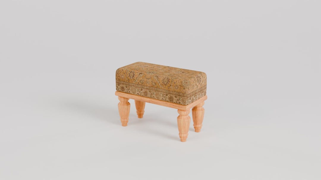 Copper Foot Rest Stool, Handmade Bench, Boho Footstool, Hallway Bench ...
