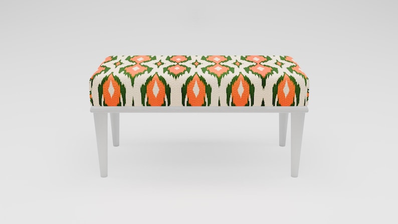 Fancy Orange Bench, Vibrant Color Bench, Corner Bench, Window Front ...