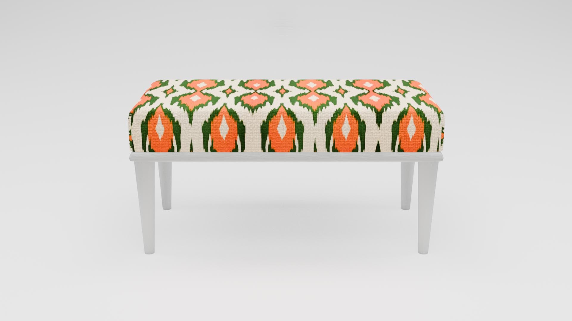 Fancy Orange Bench, Vibrant Color Bench, Corner Bench, Window Front ...