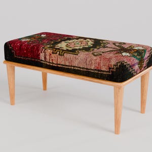 Handmade Bench, Boho Bench, Piano Bench, Ethnic Bench, Wood Work Bench ...