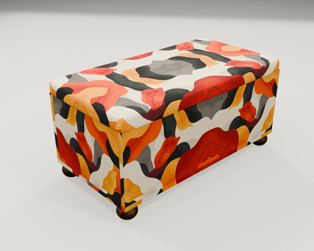 Trunk for Bedroom, Storage Organizer, Ottoman Furniture, Vibrant Bench ...