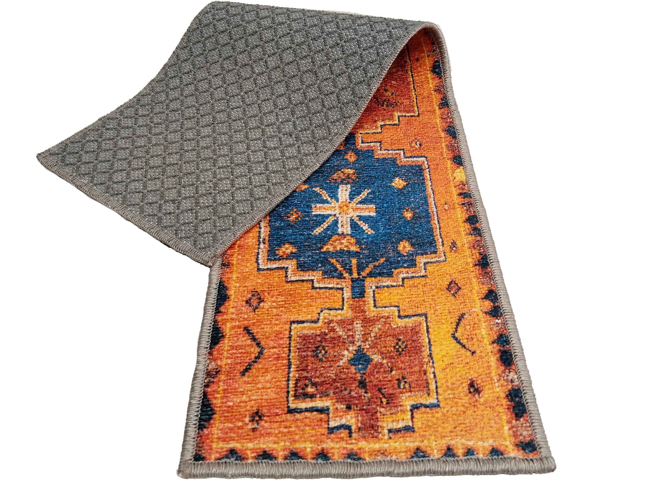 Orange Runner Rug, Herki Inspired Rug, Stair Runner Rug, Retro Rug ...
