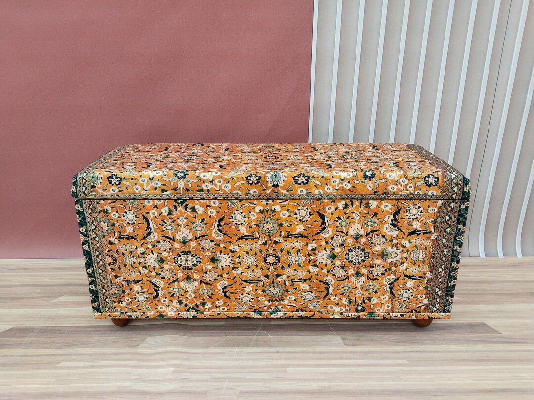 Orange Storage, Botanical Bench, Multipurpose Bench, Trendy Bench ...