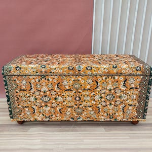 Orange Storage, Botanical Bench, Multipurpose Bench, Trendy Bench ...