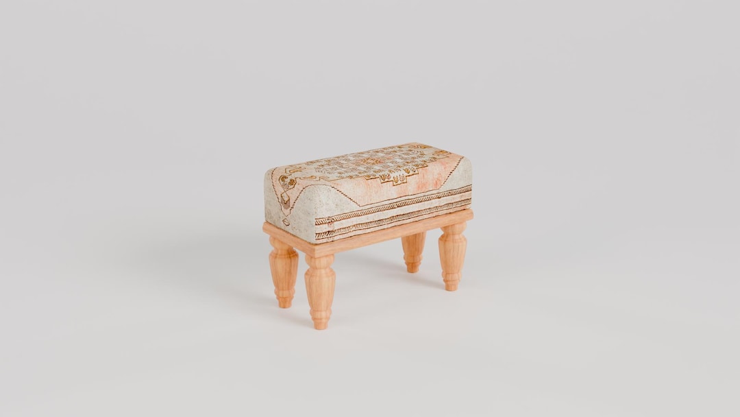 Earth Tone Bench, Boho Home Decor Stool, Dressing Table Bench, Ethnic ...