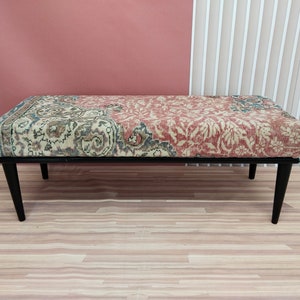 Vintage Rug Bench, Hallway Bench, Authentic Bench, Covered Bench ...
