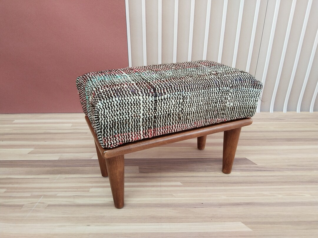 Rainbow Bench, Striped Bench, Kilim Bench, Authentic Bench, Vintage ...