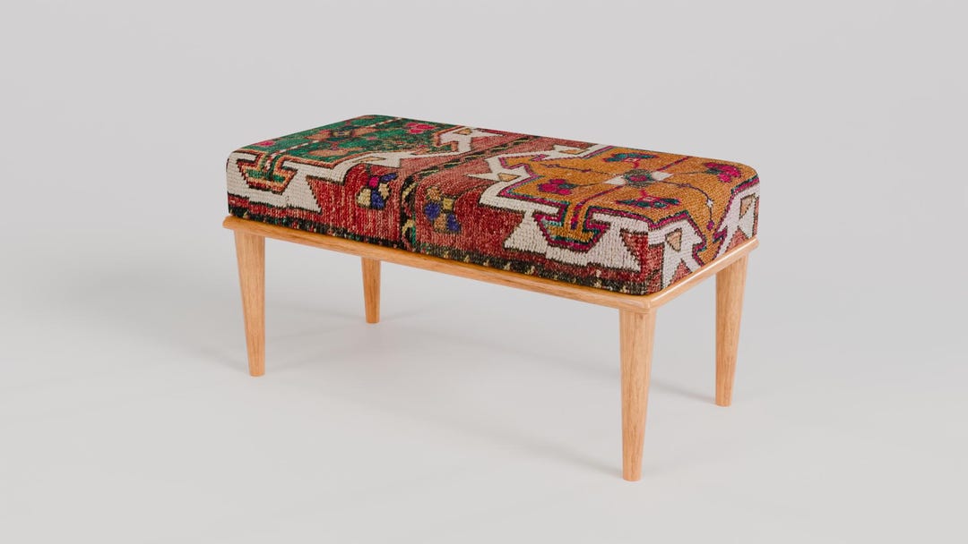 Handmade Furniture, Bohemian Bench, Living Room Bench, Bedroom Bench ...