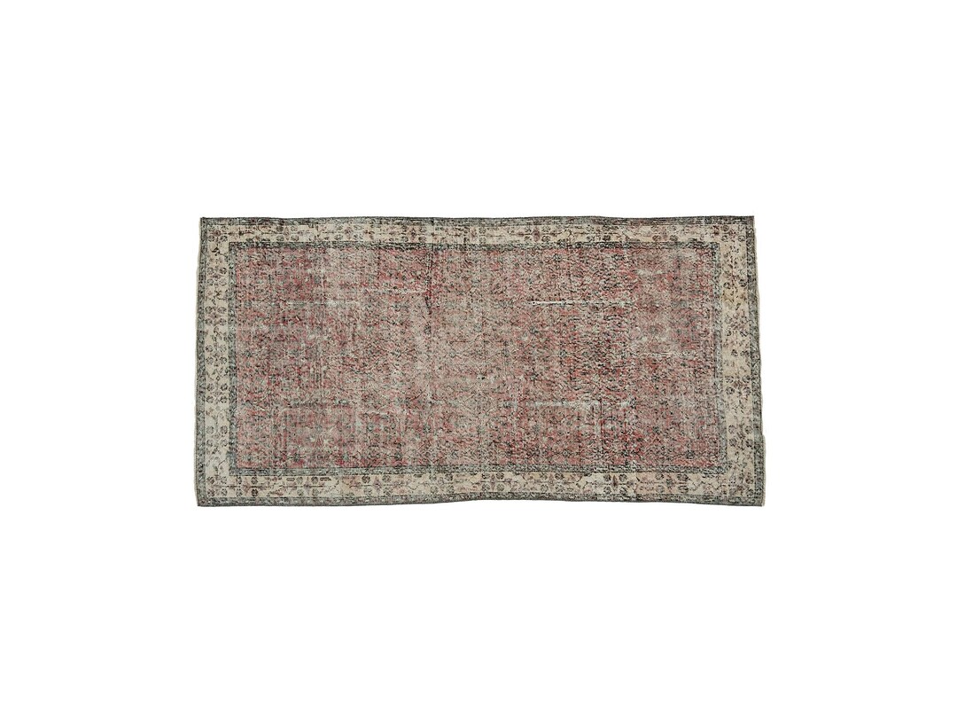 Red Vintage Rug, Bordered Rug, Botanical Rug, Decorative Rug, Guest ...