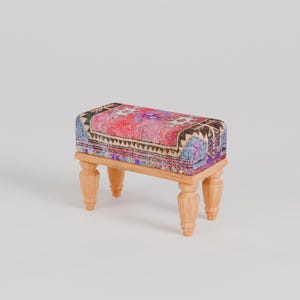 Pink Bench, Tiny Bedroom Stool, Vanity Chair, Makeup Stool, Decorative ...