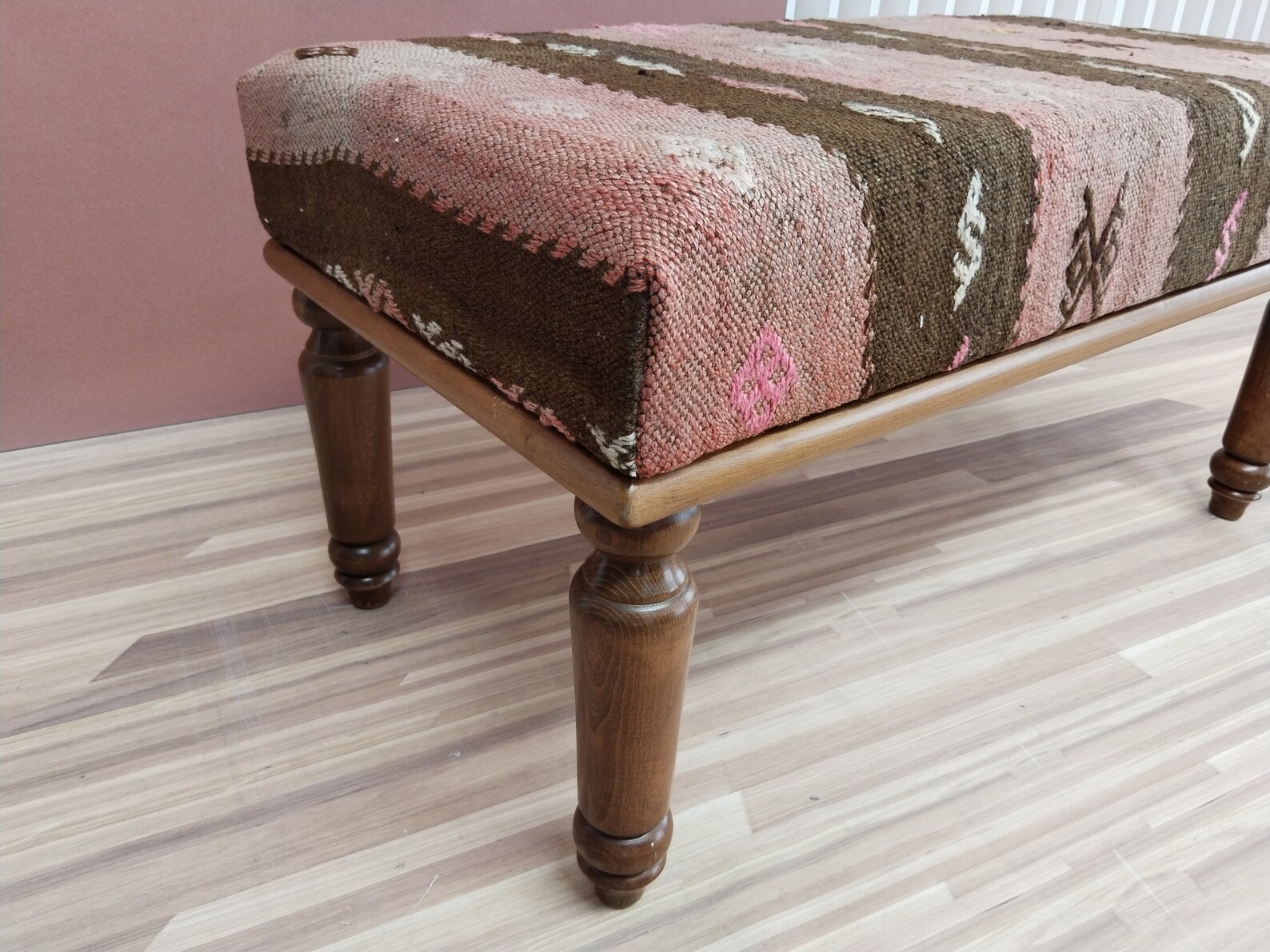 Turkish Kilim Bench, Closet Bench, Footstool Bench, Ottoman Bench ...
