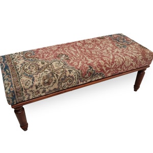 Vintage Rug Bench, Hallway Bench, Authentic Bench, Covered Bench ...