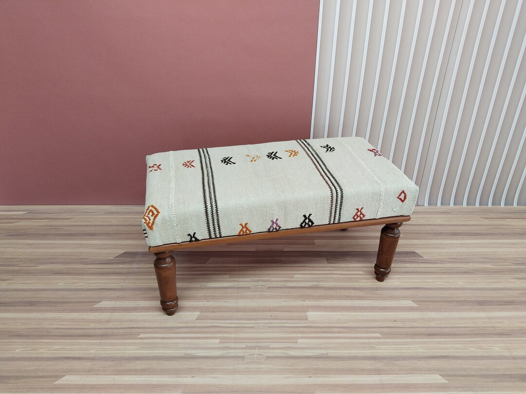 Hemp Kilim Bench, Regular Bench, Piano Bench, Bedroom Bench, Coffee ...