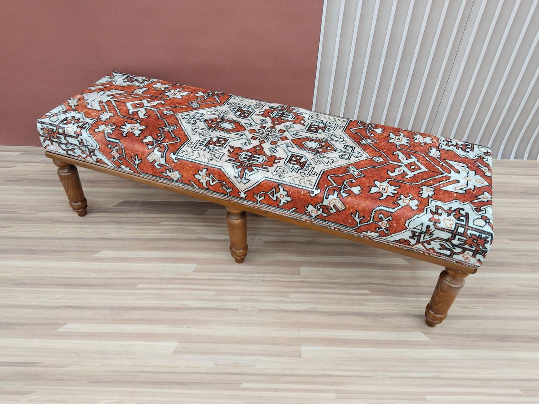 Vintage Style Bench, Long Ottoman Bench, Front Window Bench, Piano ...