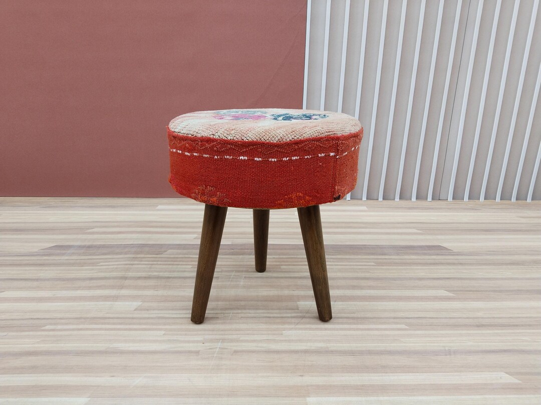 Handmade Ottoman, Boho Footstool, Vintage Pouf, Accent Stool, Rustic ...