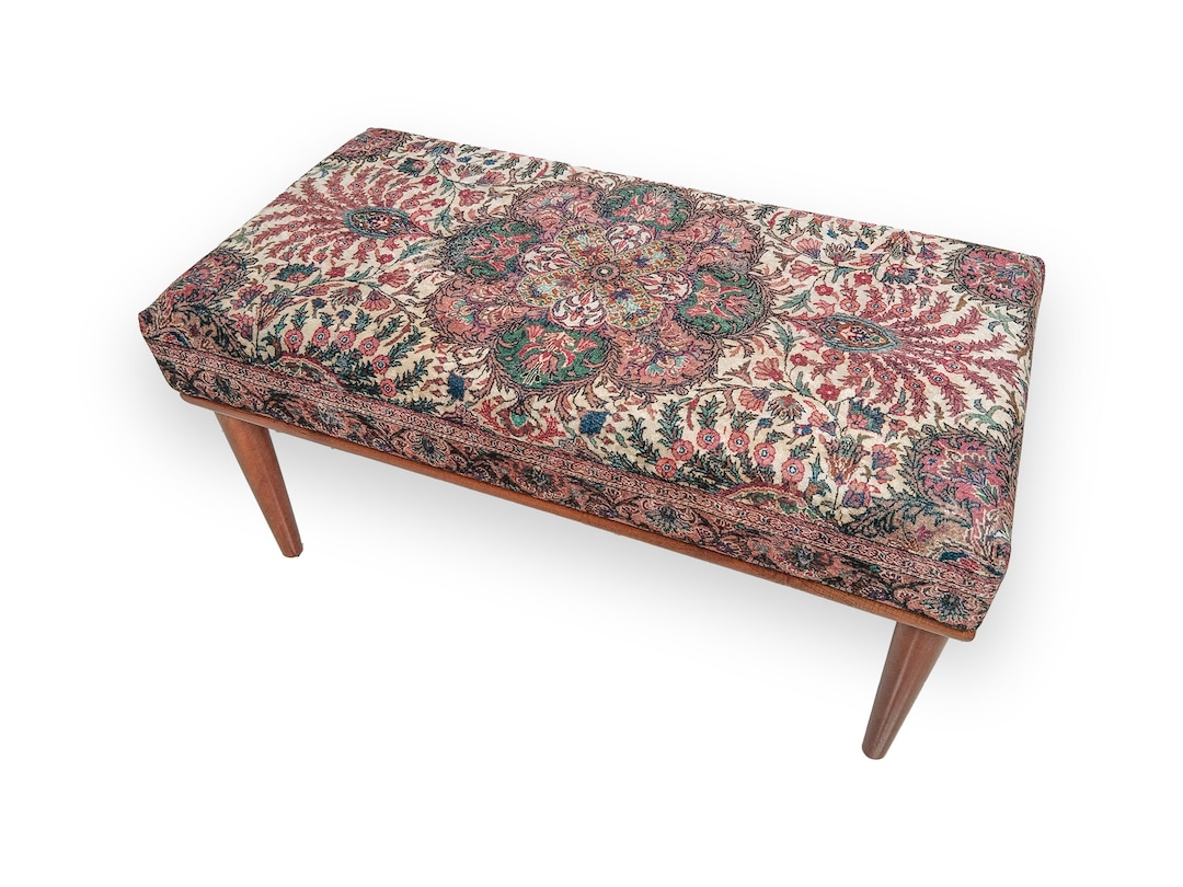 Bohemian Bench, Wood Work Bench, Entryway Bench, Porch Bench, Piano ...