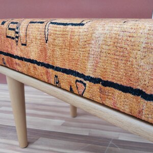 Wood Work Piano Bench, Handmade Bench, Rug Pattern Bench, Footrest ...