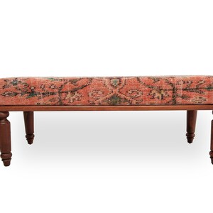 Accent Bench, Vintage Rug Benches, Mid-century Bench, Unique Bench ...