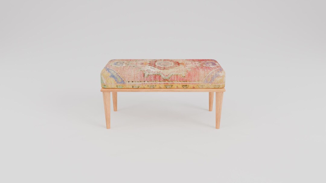 Pastel Color Bench, End of Bed Bench, Vanity Stool, Southwestern Bench ...