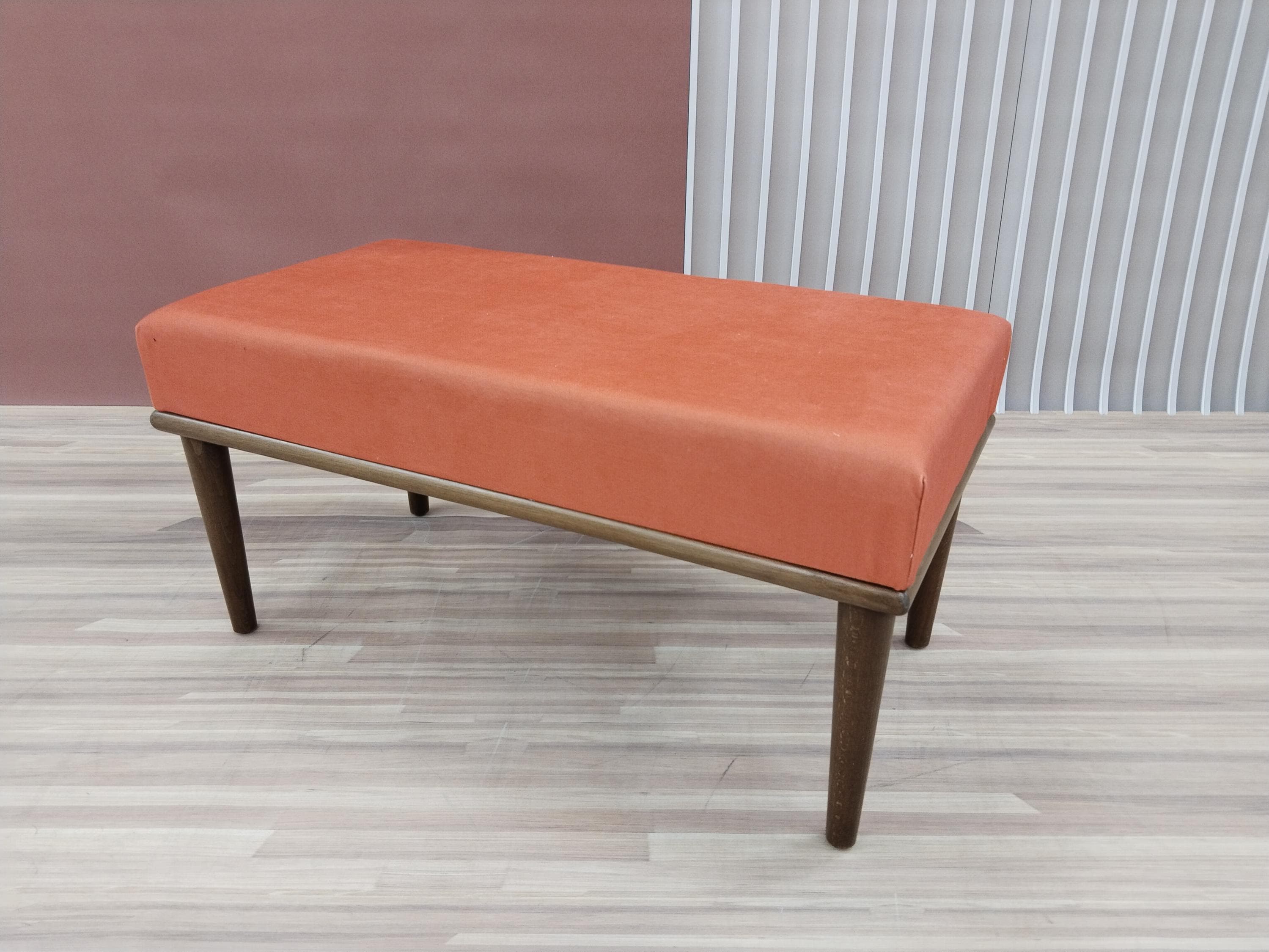 Burnt Orange Bench, Upholstered Bench, Picnic Table Bench, Fireside ...