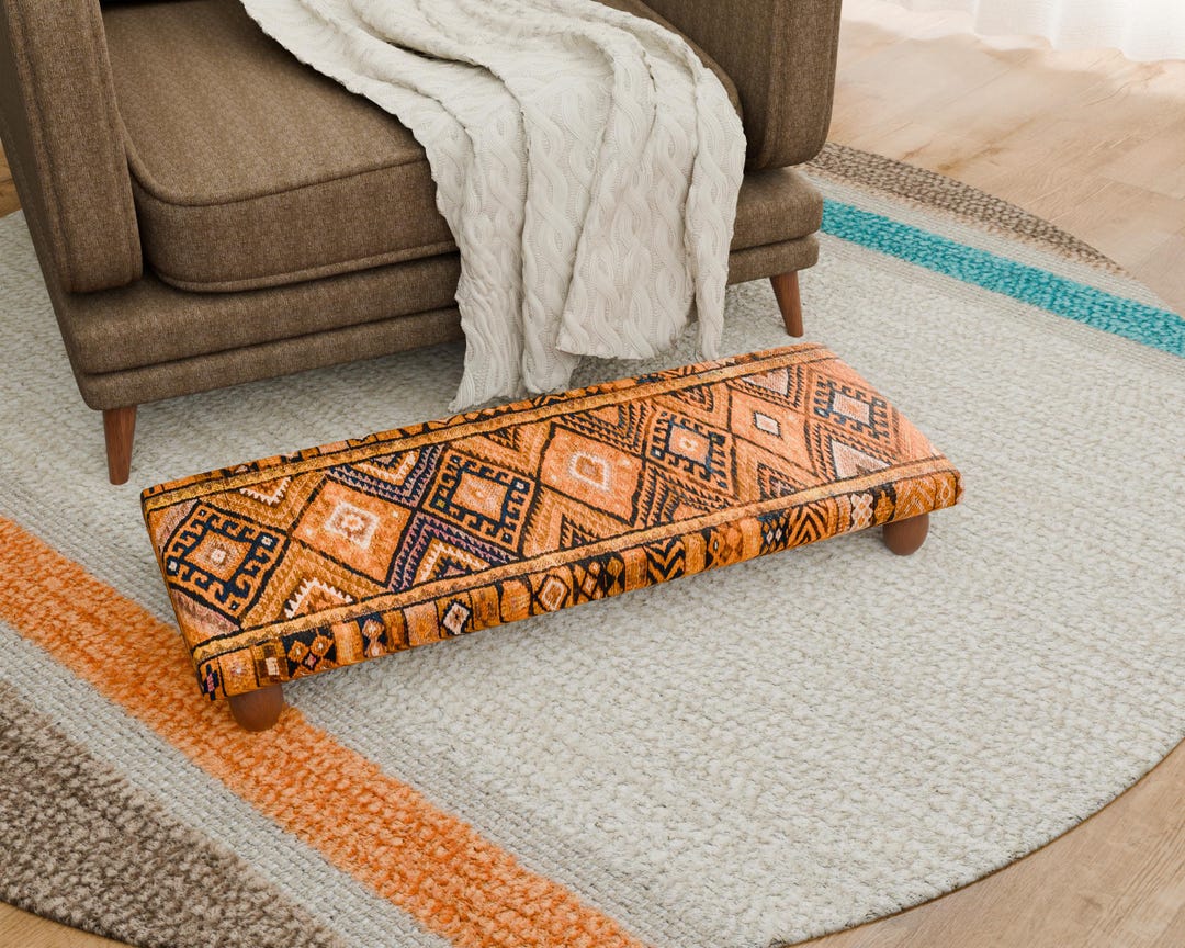 Fall Inspired Stool, Farmhouse Step Stool, Durable Ottoman Bench, Cozy ...