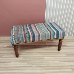 Classic Bench, Turkish Kilim Bench, Foyer Bench, Accent Bench, Bed End ...