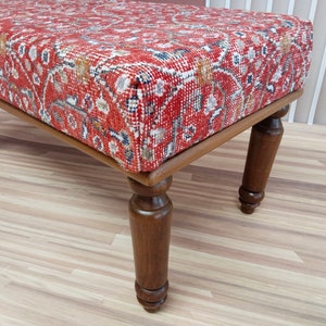 Upholstered Bench, Turkish Rug Bench, Entryway Bench, Porch Bench ...