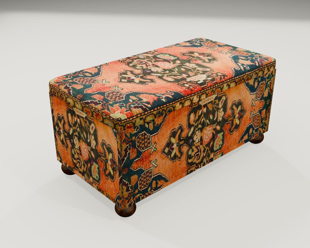 Orange Storage Bench, Hallway Bench, Strong Storage, Bedroom Seating ...