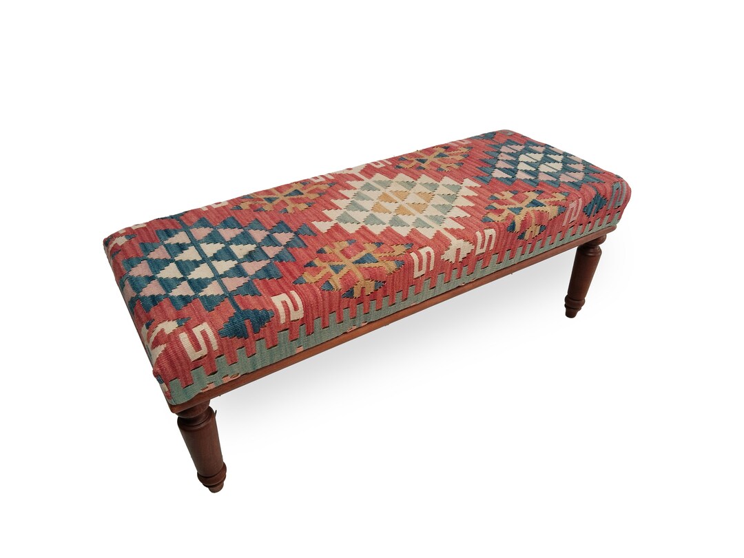 Kilim Seating, Farm Table Bench, Footstool Bench, Jute Bench, Classic ...