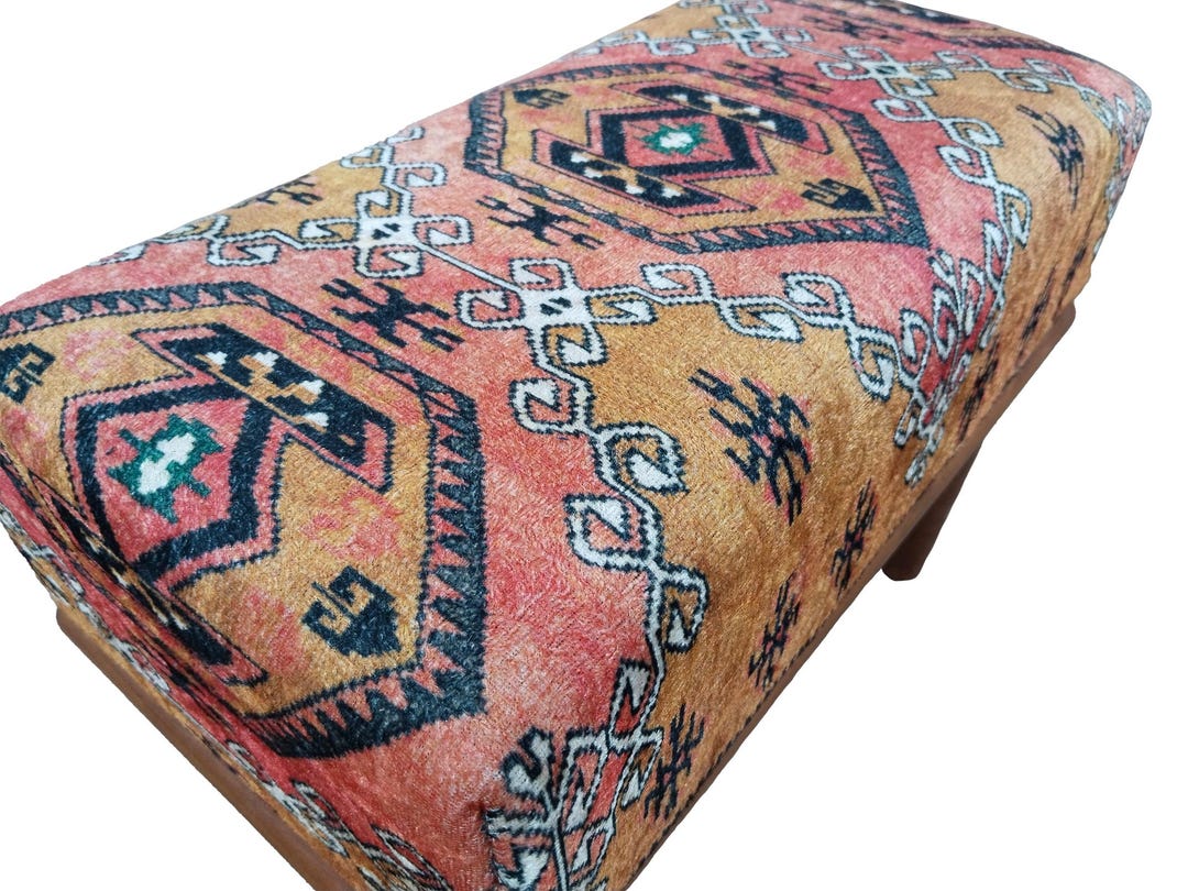 Multi-colored Entryway Bench, Ethnic Stools, Upholstered Bench, Piano ...