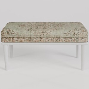 Teal Bench, Handmade Bench, Ottoman Bench, Living Room Bench, Dining ...