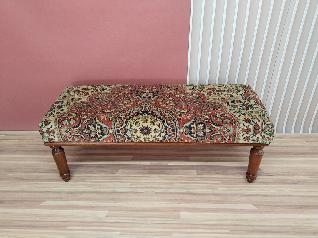 Ottoman Bench, Turkish Rug Bench, Hallway Bench, Piano Bench, Lounge ...