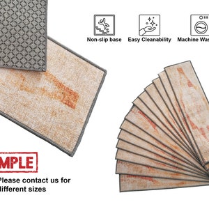 Stair Runner Tread, Non-slip Rug, Easy to Clean, Stair Mat, Rug Runners ...