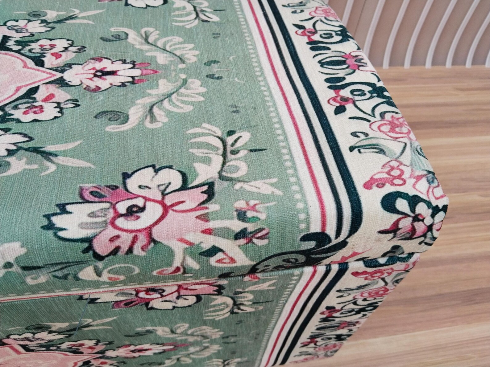 Green Color Bench, Cozy Bench, Ottoman Storage, Boho Bench, Regular ...