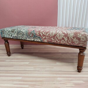 Vintage Rug Bench, Hallway Bench, Authentic Bench, Covered Bench ...