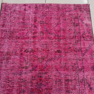 Hot Pink Rug, Soft Wool Rug, Vintage Rug, Ikat Rug, Handmade Rug, Over ...